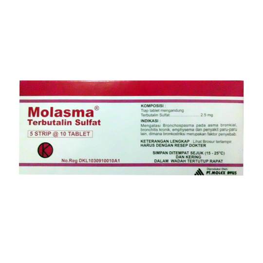 Molasma 2.5 mg 10 Tablet - Kegunaan, Efek Samping, Dosis dan Aturan ...