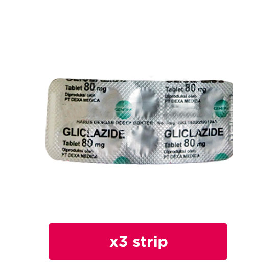 Gliclazide 80 mg 3 Strip (10 Tablet/Strip) - Obat Rutin - Kegunaan ...