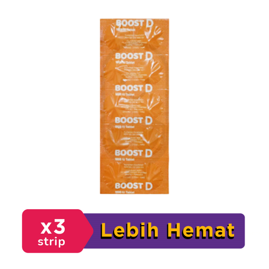 Boost D 1000 IU 3 Strip (10 Tablet/Strip) - Hemat Borongan - Kegunaan ...