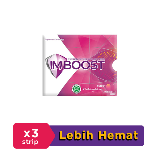 Imboost 3 Strip (4 Tablet/Strip) - Hemat Borongan - Kegunaan, Efek Samping, Dosis dan Aturan ...
