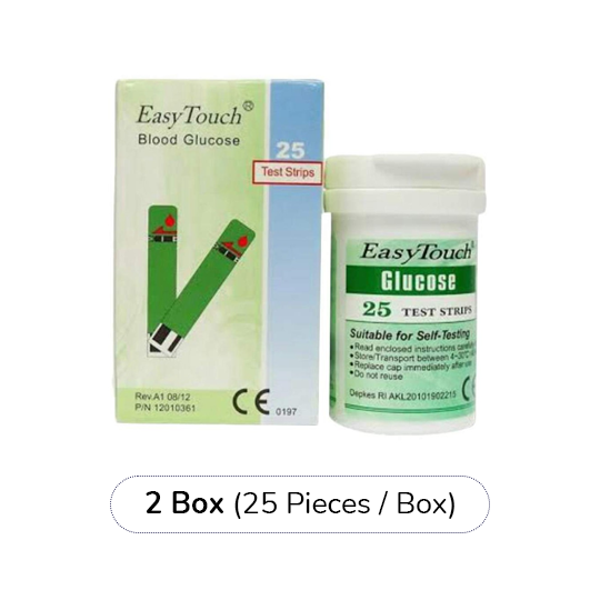 Easy Touch Blood Glucose 2 Box (25 Pieces/Box) - Hemat Borongan ...