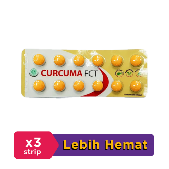 Curcuma FCT 3 Strip (10 Tablet/Strip) - Hemat Borongan - Kegunaan, Efek ...
