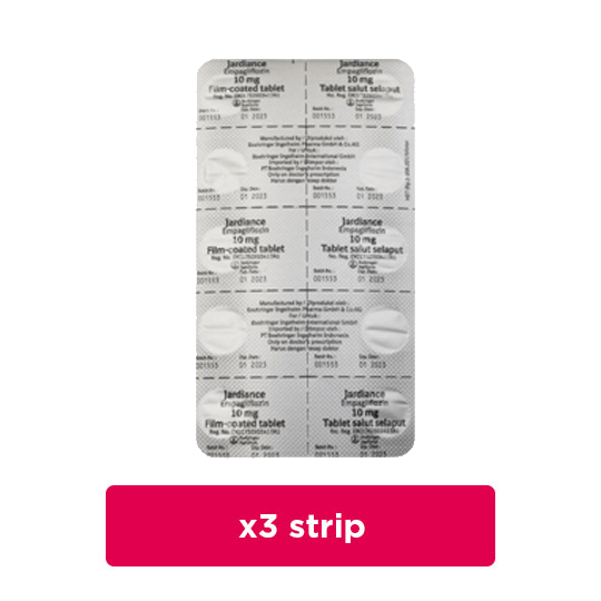 Jardiance 10 mg 3 Strip (10 Tablet/Strip) - Obat Rutin - Kegunaan, Efek ...