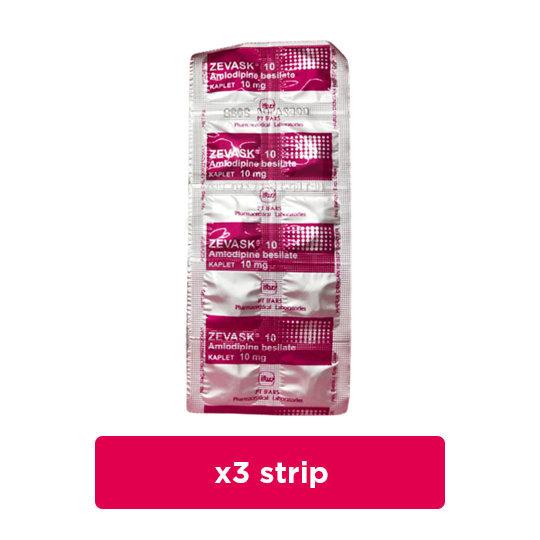 Zevask 10 mg 3 Strip (10 Kaplet/Strip) - Obat Rutin - Kegunaan, Efek ...