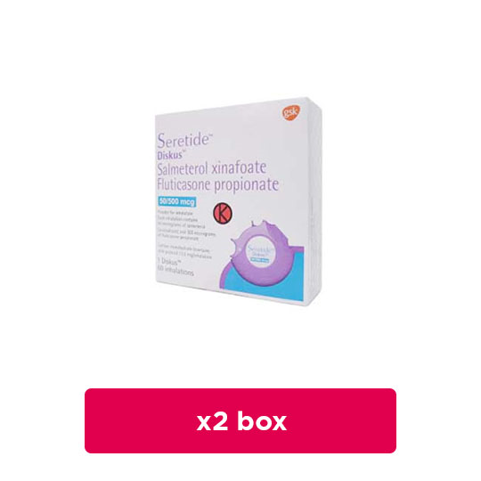 Seretide Diskus 50/500 mcg 2 Box (1 Diskus/Box) - Obat Rutin - Kegunaan ...