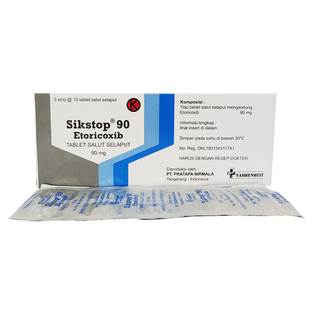 Sikstop 90 mg 10 Tablet - Kegunaan, Efek Samping, Dosis dan Aturan Pakai - Halodoc
