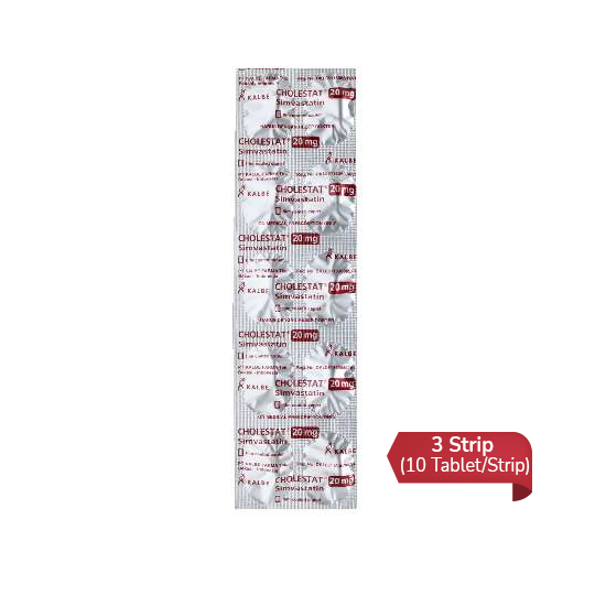 Cholestat 20 mg 3 Strip (10 Tablet/Strip) - Obat Rutin - Kegunaan, Efek ...