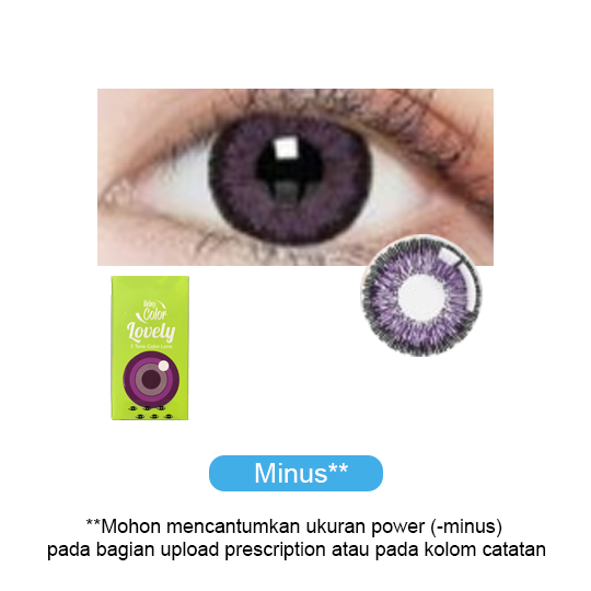 Living Color Lovely 2 Tone Violet 2 Color Softlens Minus - Kegunaan ...