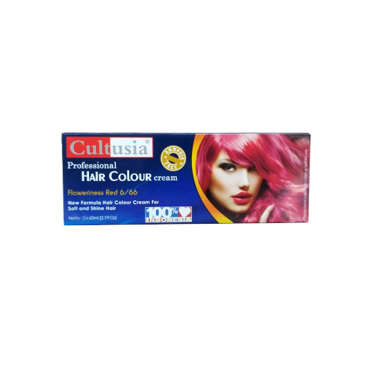 Cultusia Hair Colour Cream Floweriness Red 6/66 60ml - Kegunaan, Efek ...