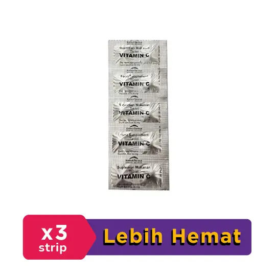 Vitamin C 100 mg 3 Strip (10 Tablet/Strip) - Hemat Borongan - Kegunaan ...