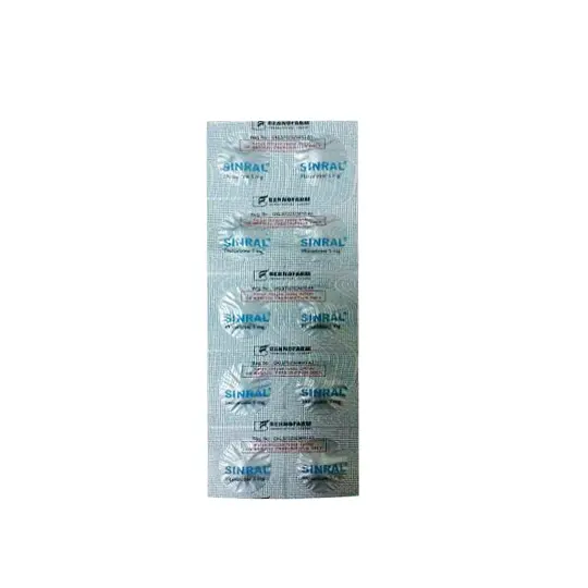 SINRAL 5 MG 10 TABLET - Kegunaan, Efek Samping, Dosis dan Aturan Pakai ...