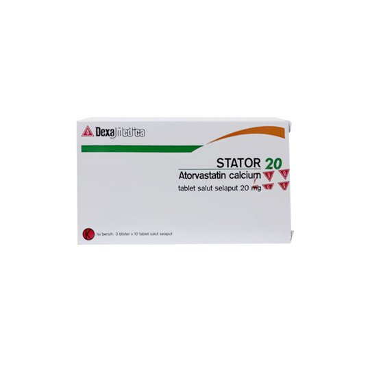 Stator 20 mg 3 Strip (10 Tablet/Strip) - Obat Rutin - Kegunaan, Efek ...