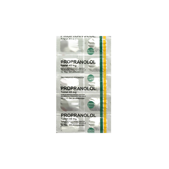 Propranolol 40 mg 10 Tablet - Kegunaan, Efek Samping, Dosis dan Aturan ...