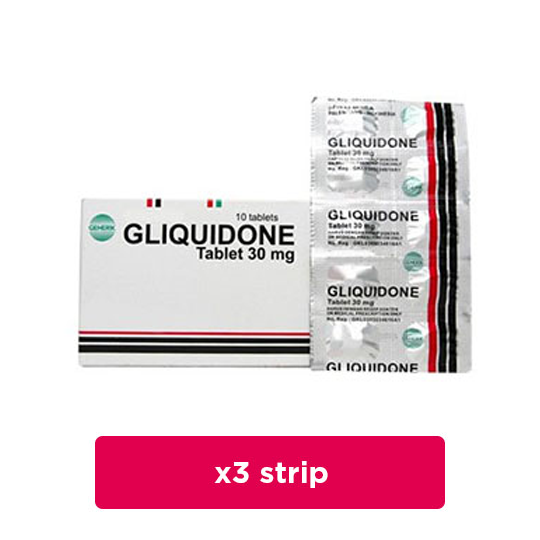 Gliquidone 30 mg 3 Strip (10 Tablet/Strip) - Obat Rutin - Kegunaan ...