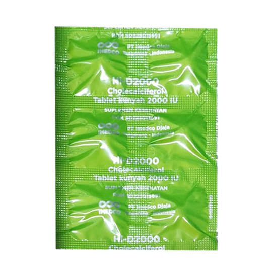 Hi-D 2000 Vitamin D3 6 Tablet Kunyah - Kegunaan, Efek Samping, Dosis ...