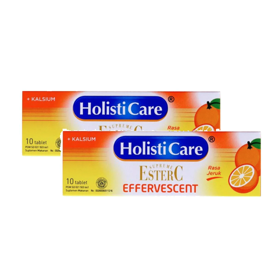 Holisticare Ester C Effervescent Rasa Jeruk 2 Tube (10 Tablet/Tube ...