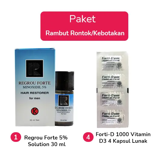 Paket Rambut Rontok/Kebotakan - Kegunaan, Efek Samping, Dosis dan ...