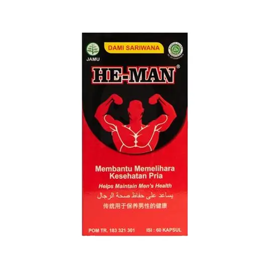 He-Man 60 Kapsul - Kegunaan, Efek Samping, Dosis dan Aturan Pakai - Halodoc