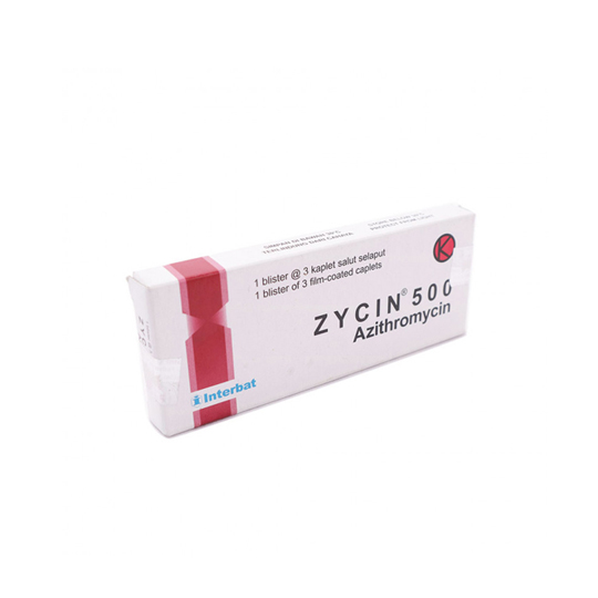 Zycin 500 mg 3 Kaplet - Kegunaan, Efek Samping, Dosis dan Aturan Pakai ...