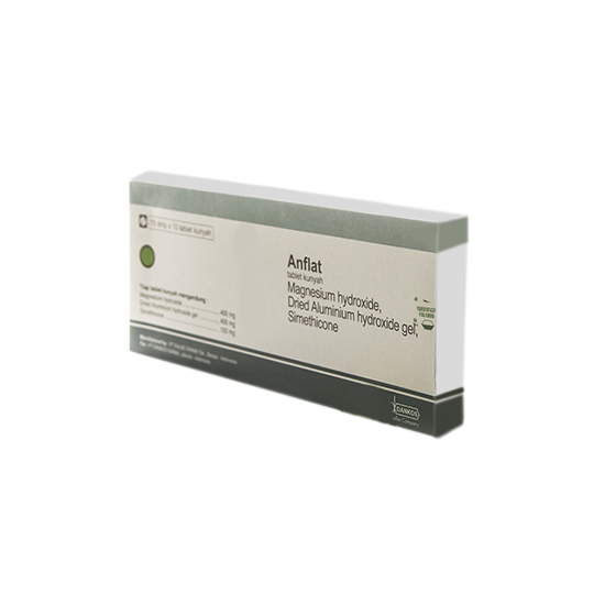 Anflat 10 Tablet - Kegunaan, Efek Samping, Dosis dan Aturan Pakai - Halodoc