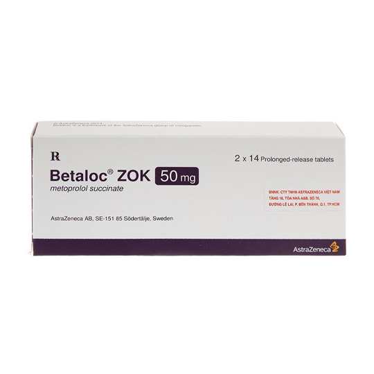 Betaloc Zok 50 mg 14 Tablet - Kegunaan, Efek Samping, Dosis dan Aturan Pakai - Halodoc