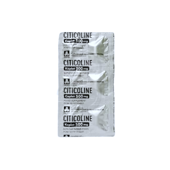 Citicoline 500 mg 6 Kaplet - Kegunaan, Efek Samping, Dosis dan Aturan ...