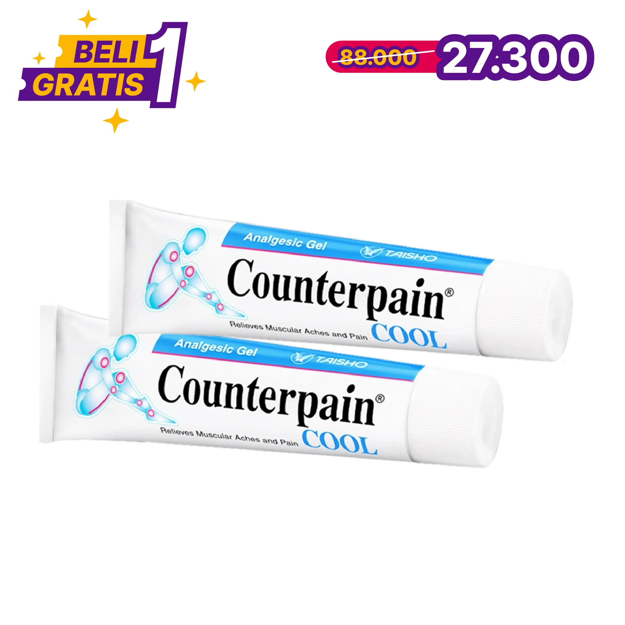 Counterpain Cool Gel 15 g + Counterpain Cool Gel 15 g - Kegunaan, Efek ...