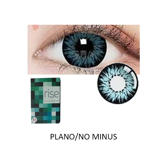 Rise 2 Tone Blue 2 Color Softlens Plano/No Minus - Kegunaan, Efek ...