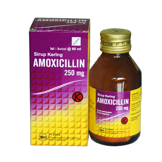 Amoxicillin Dry Sirup 250 Mg 5 Ml 60 Ml Kegunaan Efek Samping Dosis