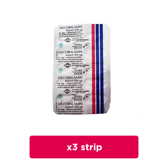Mecobalamin 500 mcg 3 Strip (10 Kapsul/Strip) - Hemat Borongan ...