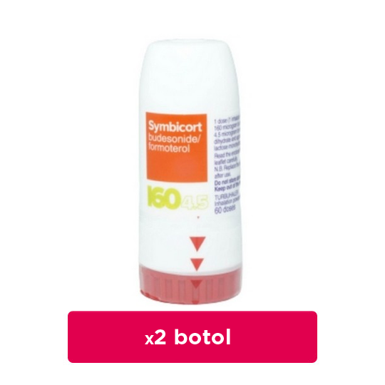 Symbicort 160 mcg/4.5 mcg 60 Dosis 2 Botol - Obat Rutin - Kegunaan ...