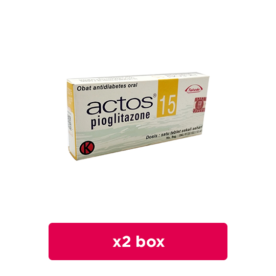 Actos 15 mg 2 Box (14 Tablet/Box) - Obat Rutin - Kegunaan, Efek Samping ...
