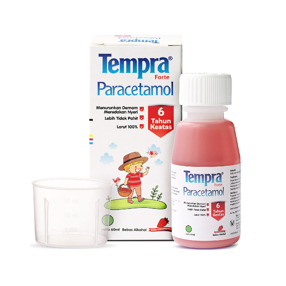 Tempra Forte Sirup Rasa Strawberry 60 ml - Kegunaan, Efek Samping ...