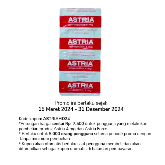 Astria 4 mg 6 Kapsul - Kegunaan, Efek Samping, Dosis dan Aturan Pakai ...