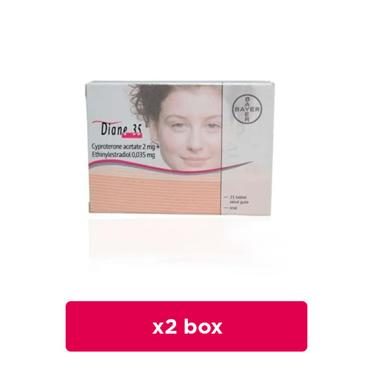 Diane-35 2 Box (21 Tablet/Box) - Hemat Borongan - Kegunaan, Efek ...