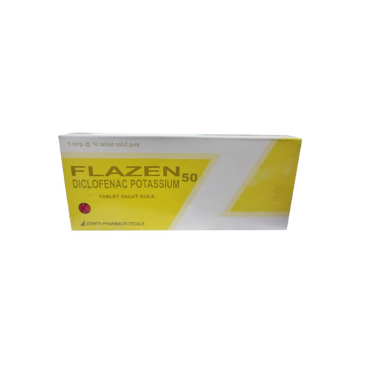 Flazen 50 mg 10 Tablet - Kegunaan, Efek Samping, Dosis dan Aturan Pakai - Halodoc