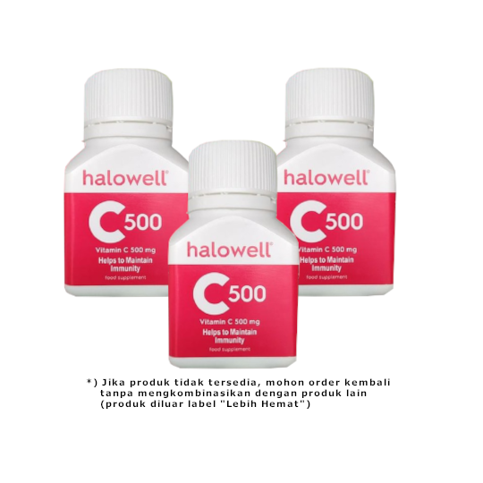 Halowell C 500 mg 3 Botol (30 Tablet/Botol) - Hemat Borongan - Kegunaan ...