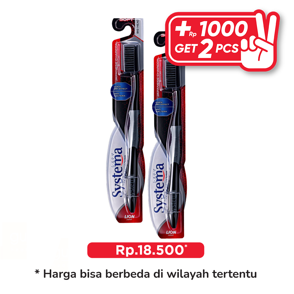 Systema Toothbrush Charcoal Big Head Soft Isi 1 - Kegunaan, Efek ...