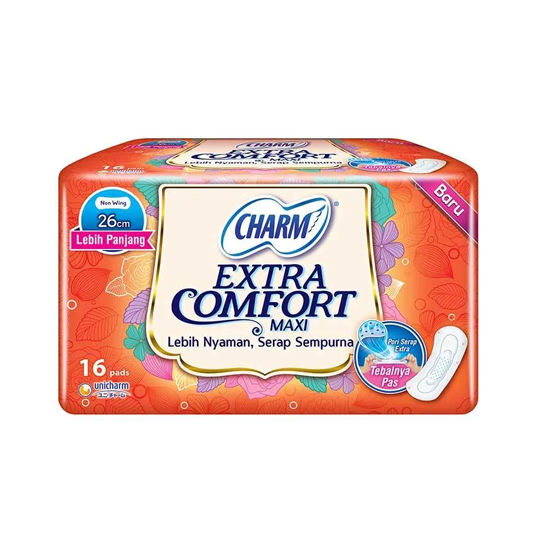 Charm Extra Comfort Maxi Non Wing 26 cm 16 Pads - Kegunaan, Efek ...