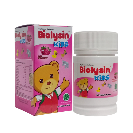 Biolysin Kids Rasa Strawberry 30 Tablet - Kegunaan, Efek Samping, Dosis ...