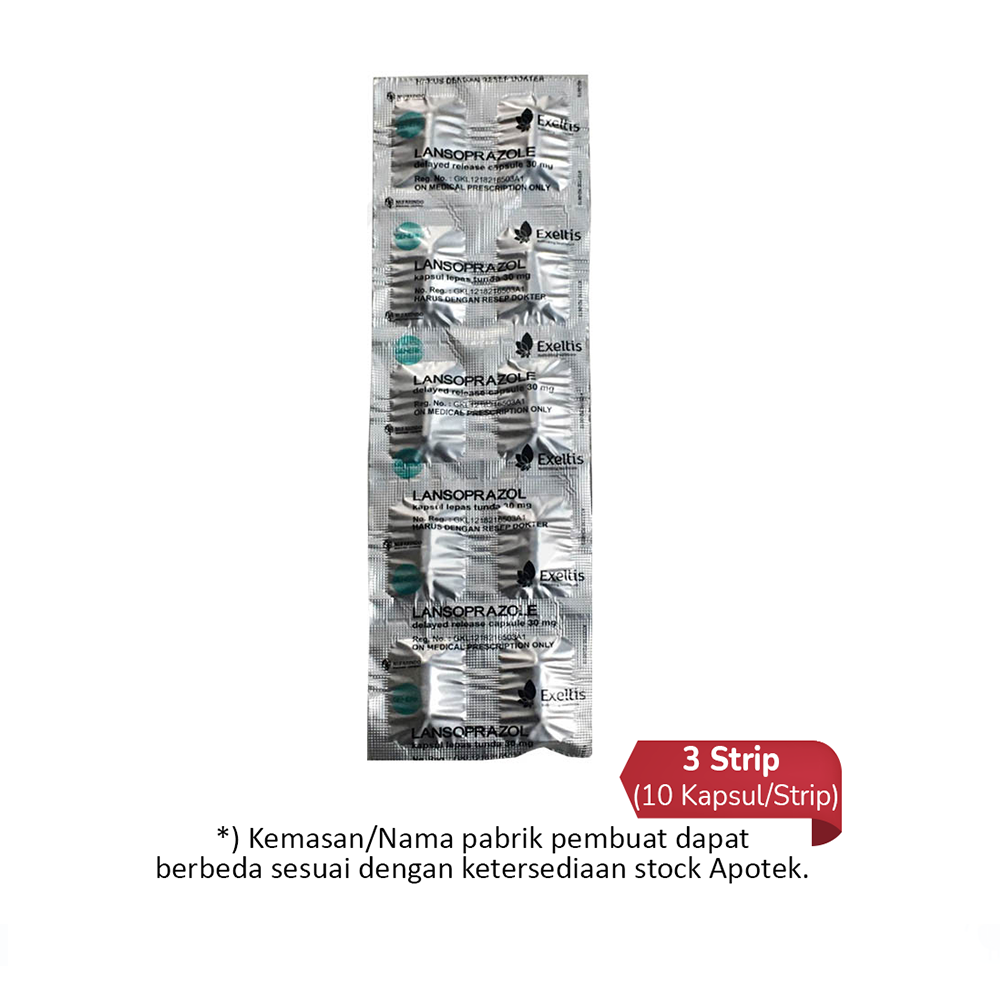 Lansoprazole 30 mg 3 Strip (10 Kapsul/Strip) - Hemat Borongan ...