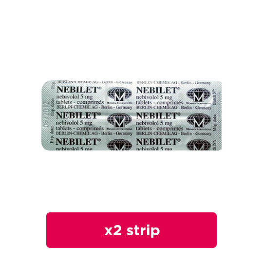 Nebilet 5 mg 2 Strip (14 Tablet/Strip) - Obat Rutin - Kegunaan, Efek ...
