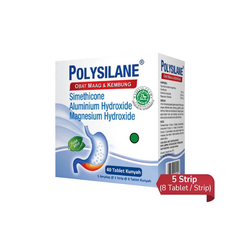 Polysilane 5 Strip (8 Tablet/Strip) - Hemat Borongan - Kegunaan, Efek ...
