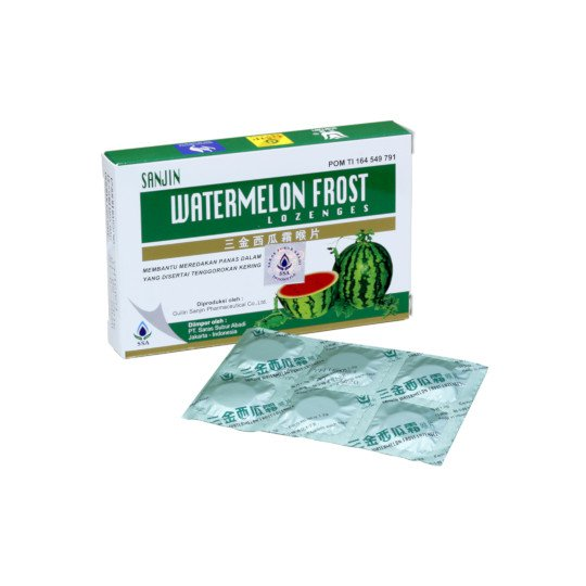 Sanjin Watermelon Frost Lozenges 12 Tablet - Kegunaan, Efek Samping ...