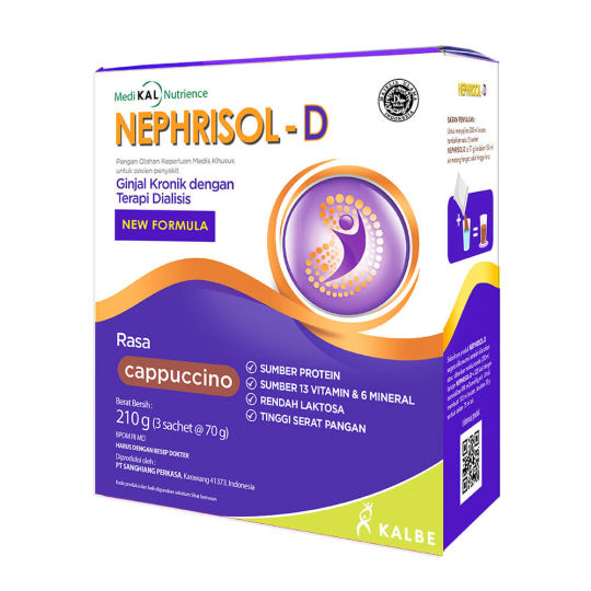 Nephrisol-D Rasa Cappucino 210 g - Kegunaan, Efek Samping, Dosis dan ...