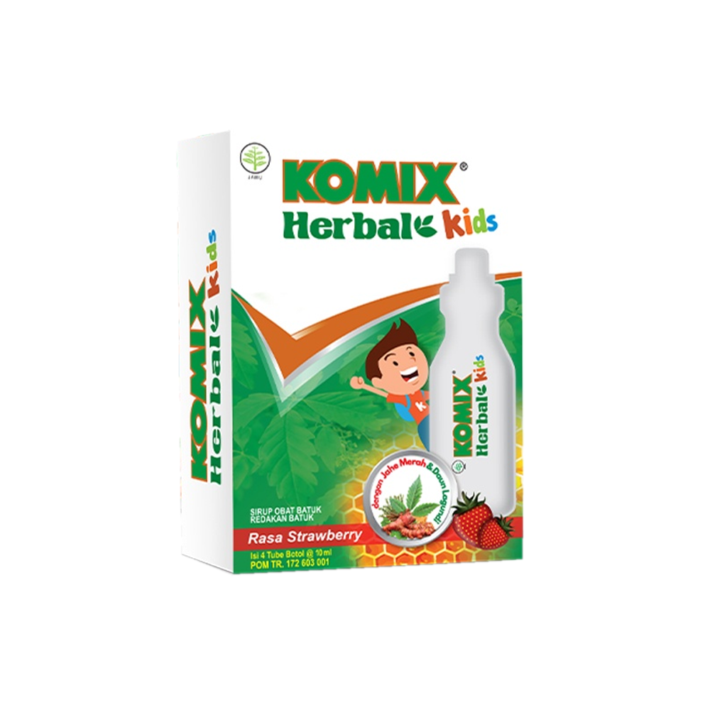 Komix Herbal Kids Rasa Strawberry 10 ml 4 Botol - Kegunaan, Efek ...