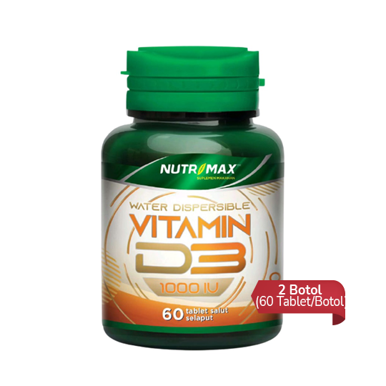 Nutrimax Vitamin D3 1000 IU 2 Botol (60 Tablet/Botol) - Hemat Borongan ...
