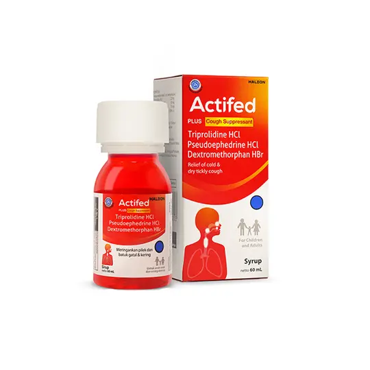 Beli Actifed Plus Sirup 60 ml di Halodoc - 1 Jam Sampai