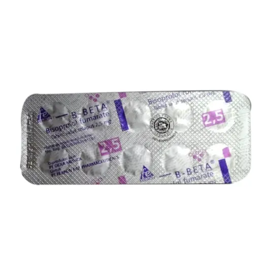 B-Beta 2.5 mg 10 Tablet - Kegunaan, Efek Samping, Dosis dan Aturan Pakai - Halodoc
