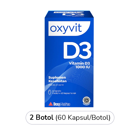 Oxyvit D3 2 Botol (60 Kapsul/Botol) - Hemat Borongan - Kegunaan, Efek ...